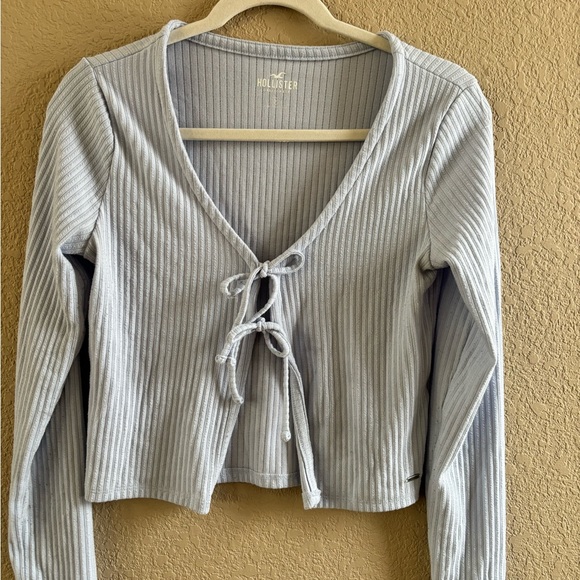 Hollister | Sweaters | Very Cute Light Purpleblue Tie Sweater | Poshmark